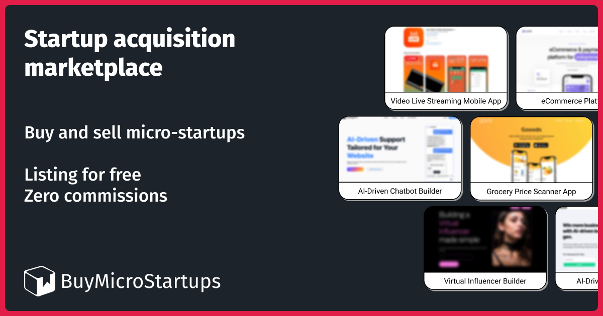 Buy and sell micro-startup | BuyMicroStartups